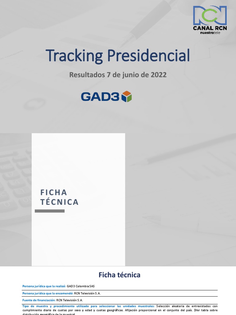 GAD3 Traking Presidencial Colombia 07JUN22 | PDF | Metodología | Métodos de búsqueda