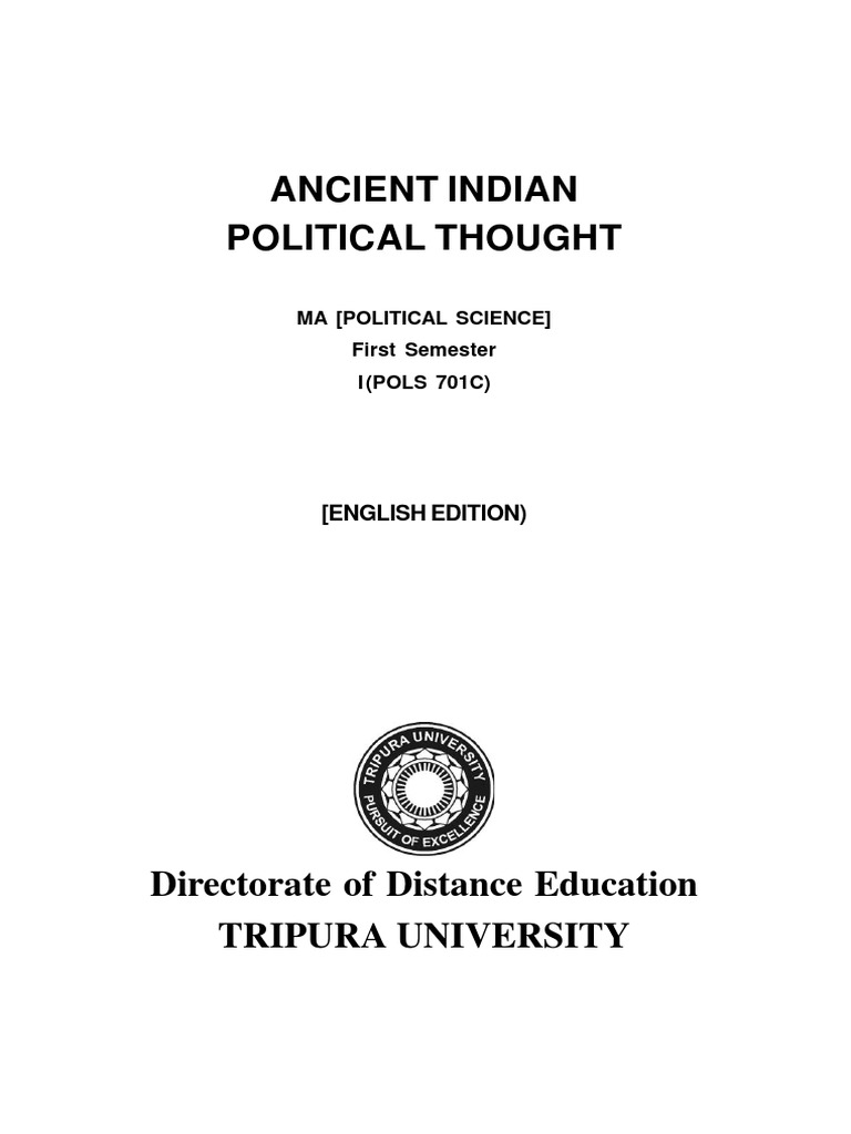 POLS-701C-Ancient Indian Political Thought | PDF | Agriculture | Shiva
