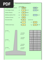 Retaining Wall Excel Sheet | PDF | Deep Foundation | Civil Engineering