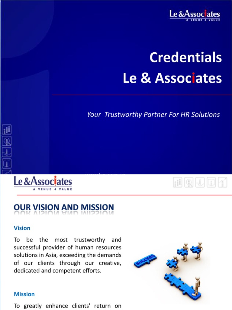 Le & Associates (L&A) Credentials 2011 (English) | PDF | Consultant ...