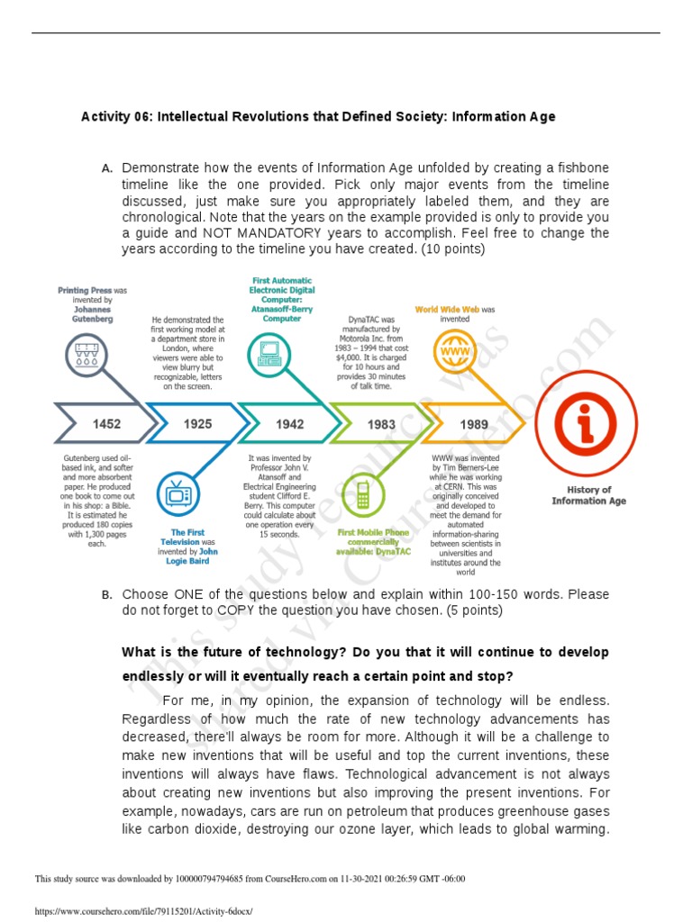 This Study Resource Was: Activity 06: Intellectual Revolutions That ...