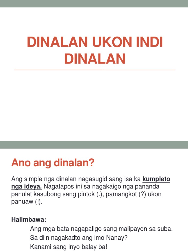 Dinalan Ukon Indi Dinalan | PDF