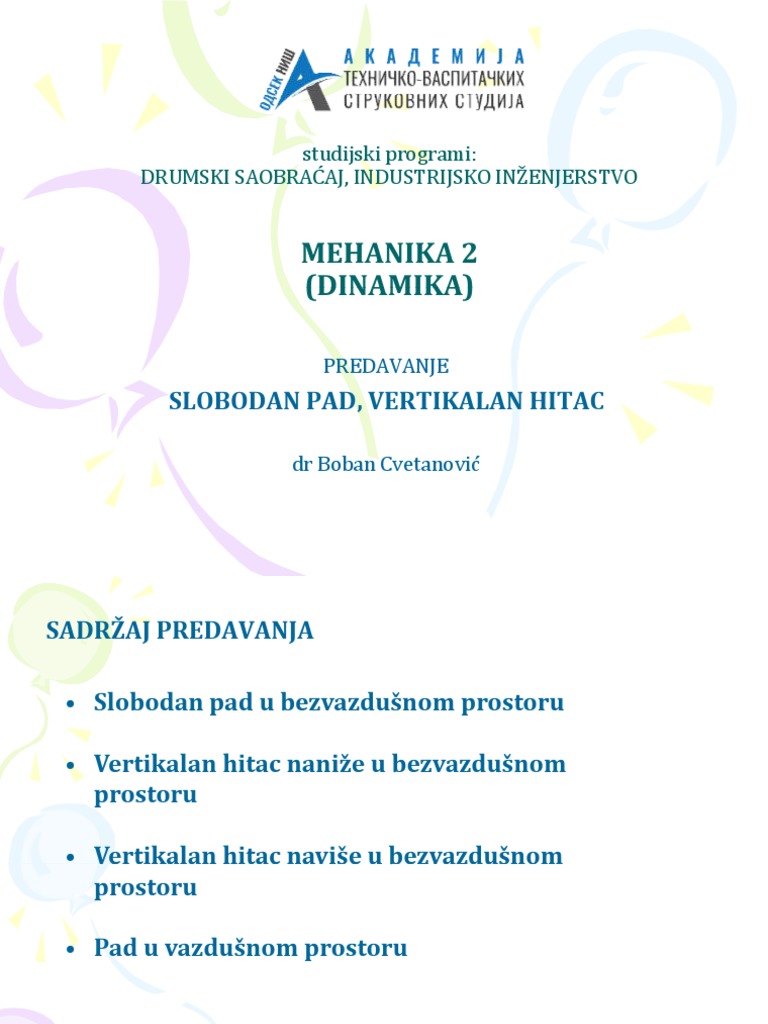 Slobodan Pad, Vertikalan Hitac | PDF