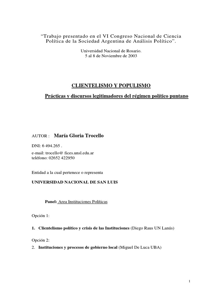 Trocello | PDF | Institución | Organización no gubernamental