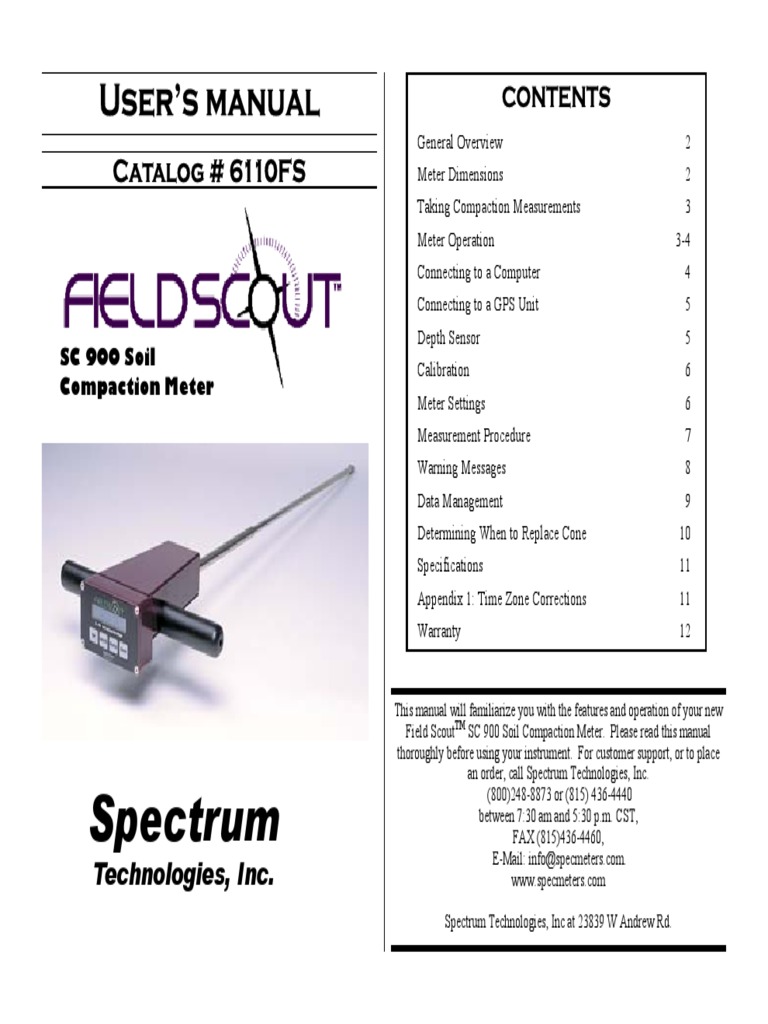 Compaction Meter-Field Scout | PDF | Global Positioning System ...