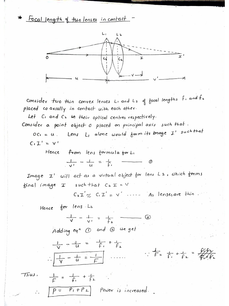Ray Optics Class 12 Notes Cbse | PDF