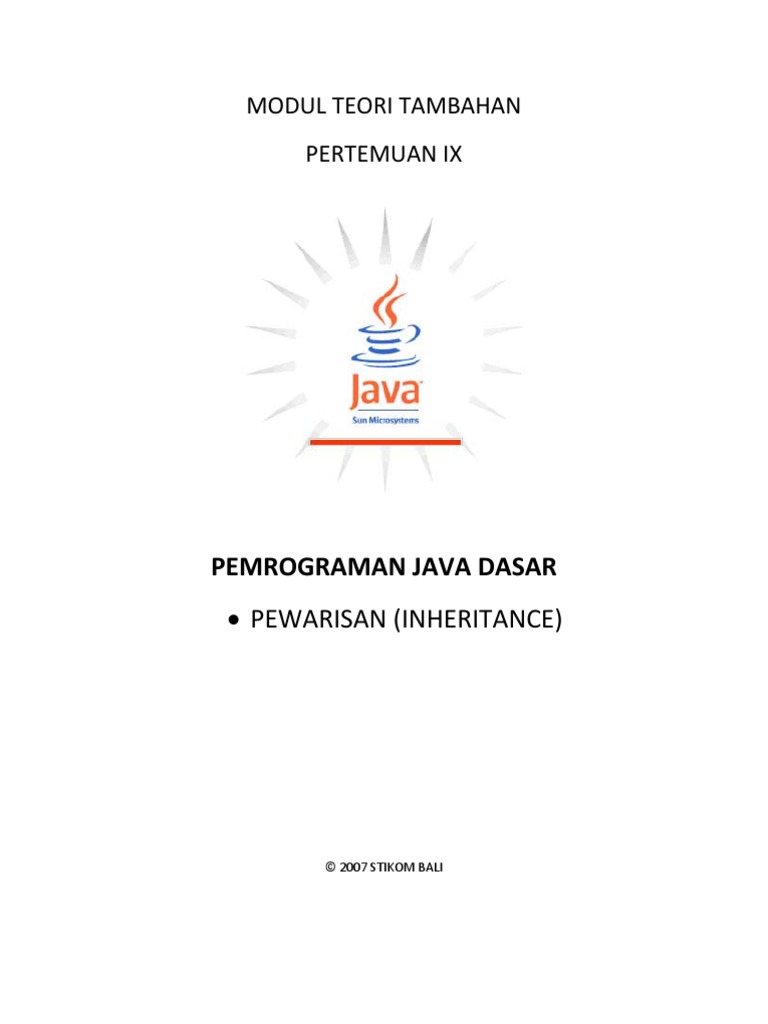 Inheritance/Pewarisan Java | PDF