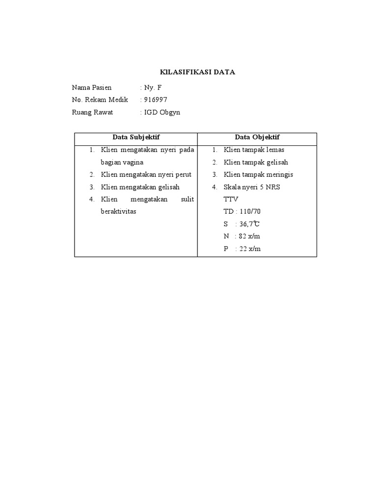 Klasifikasi Data PNC | PDF