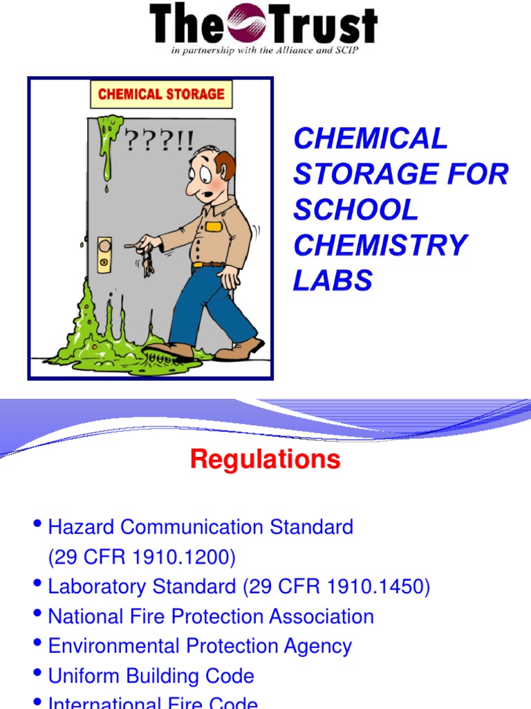 School Chemistry Laboratory - Chemical Storage Powerpoint Presentation ...