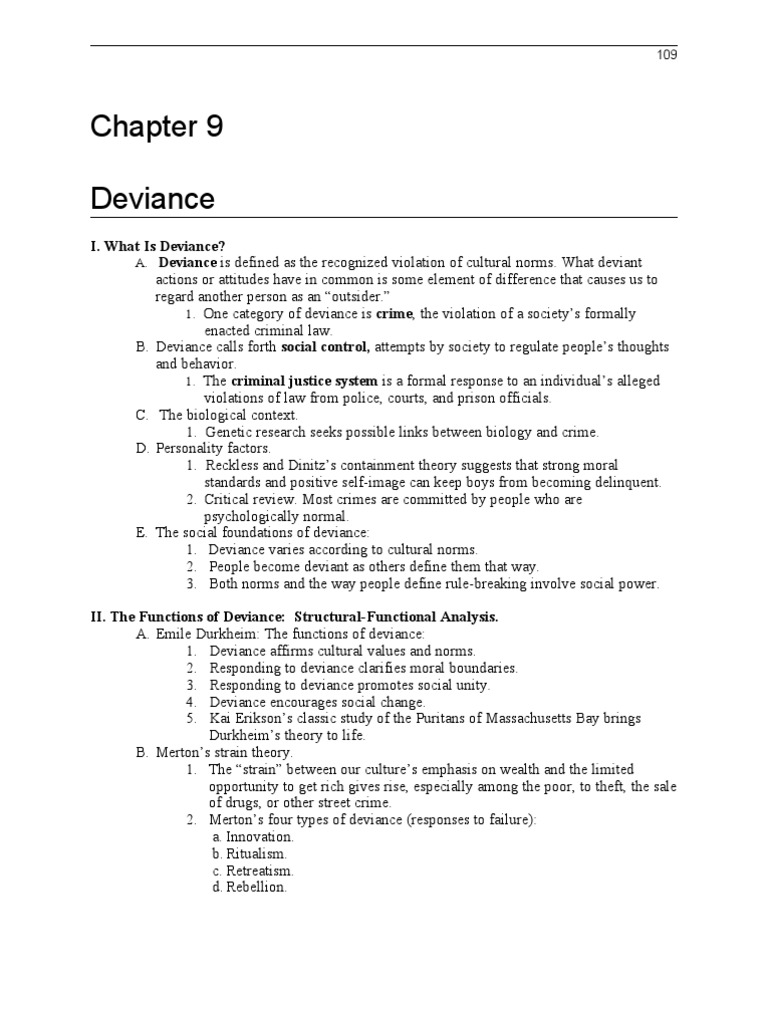 Understanding Deviance: An Analysis of the Social, Cultural, and ...