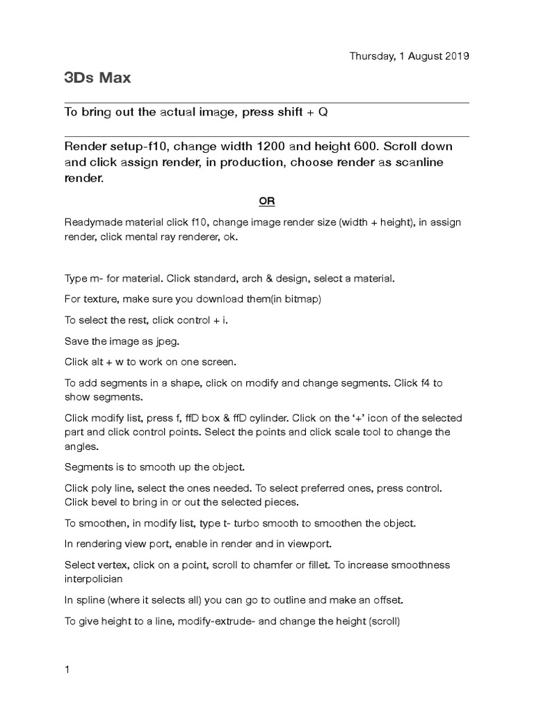 3Ds Max | PDF | Autodesk 3ds Max | Graphics