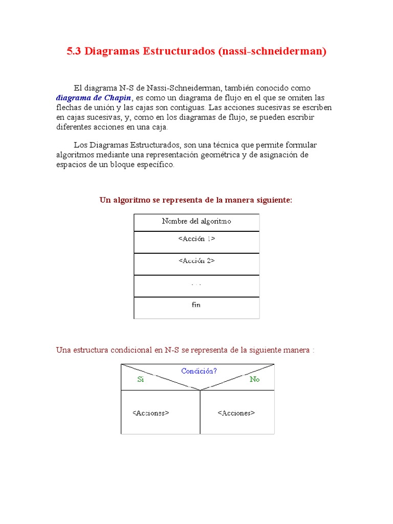 Diagramas de Nassi-Schneidermann | PDF | Estructura de datos de matriz ...