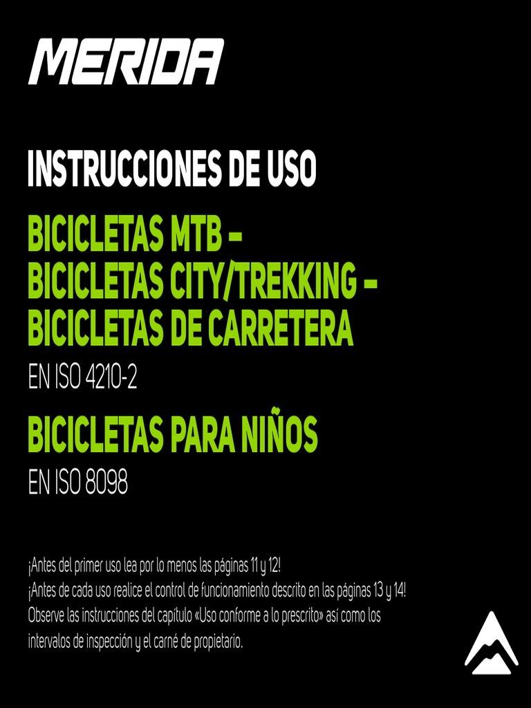 Merida Instruction Manual Bicycles Es 2021 05 06 Web | PDF | Vehículos ...