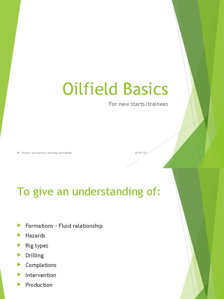 Oilfield Basics: For New Starts/trainees | PDF | Petroleum Reservoir ...