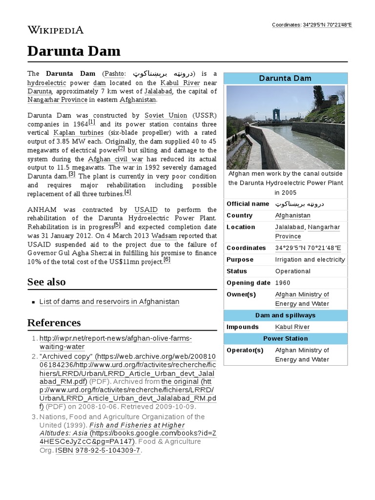 Darunta Dam | PDF | Water And Politics | Economies