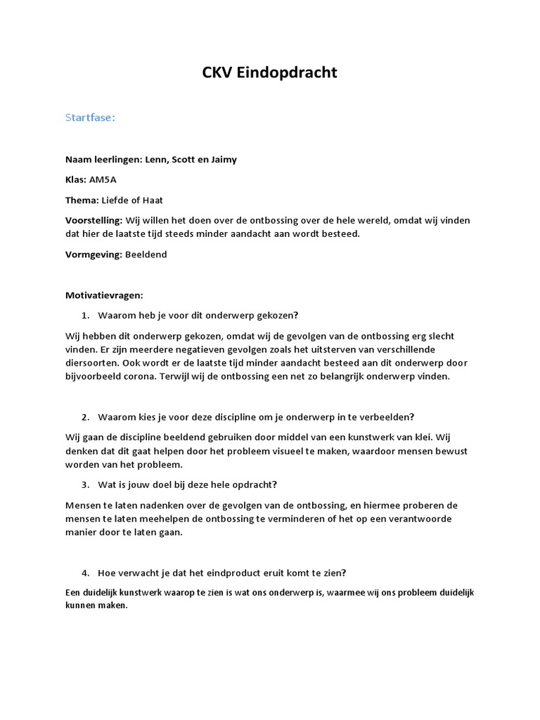 CKV Eindopdracht 1 | PDF