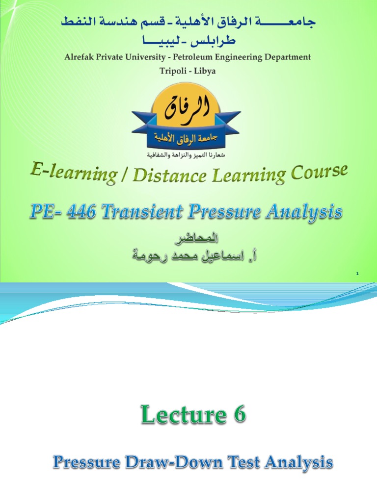 تحليل الضغوط العابرة محاضرة 6 | PDF | Fluid Dynamics | Pressure