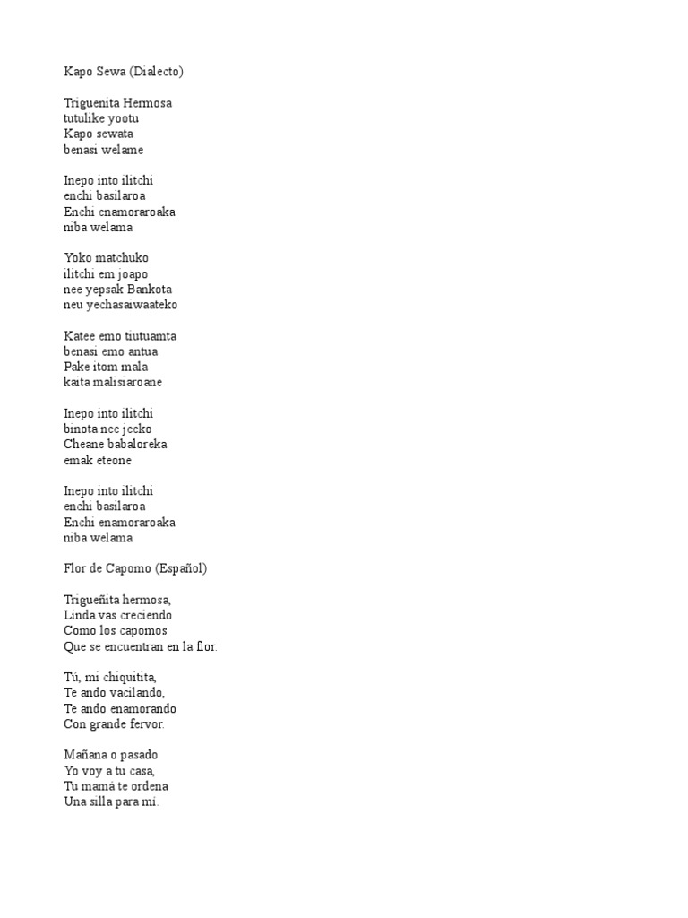 Flor de Capomo | PDF