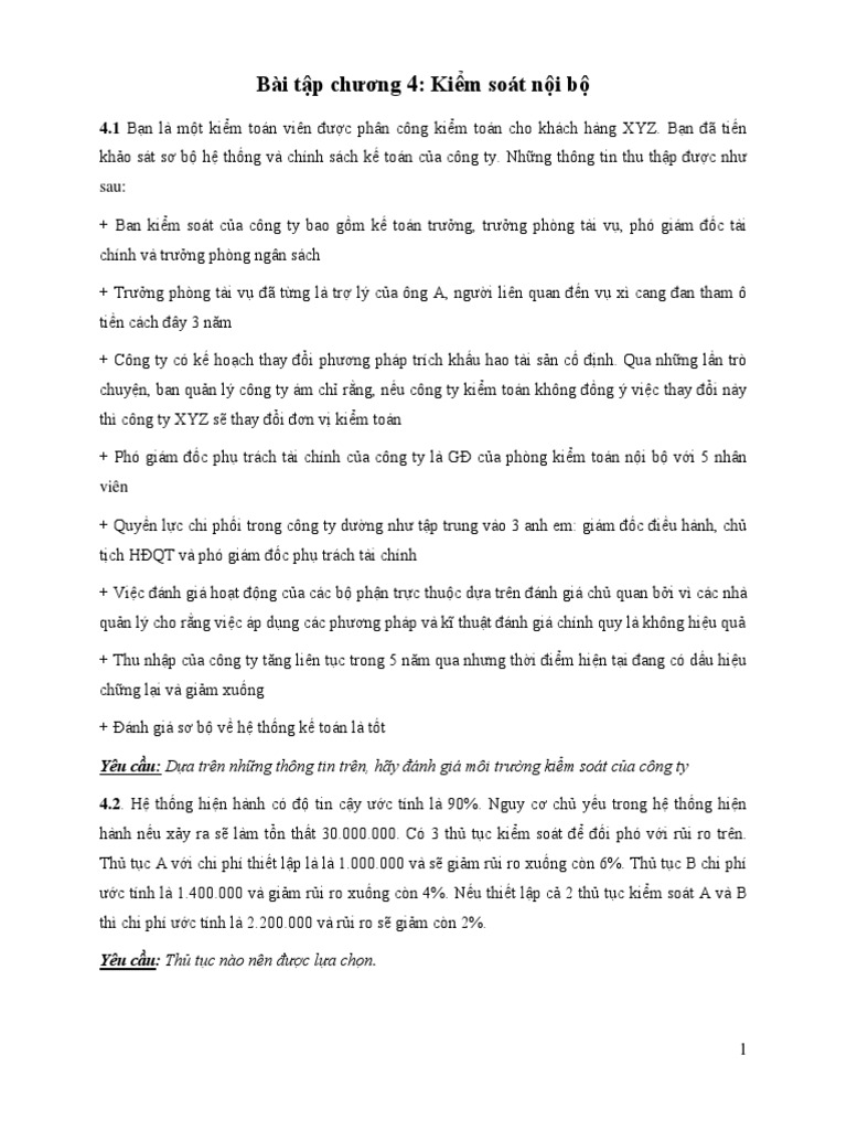 bài tập HTTTKT chương 5 | PDF