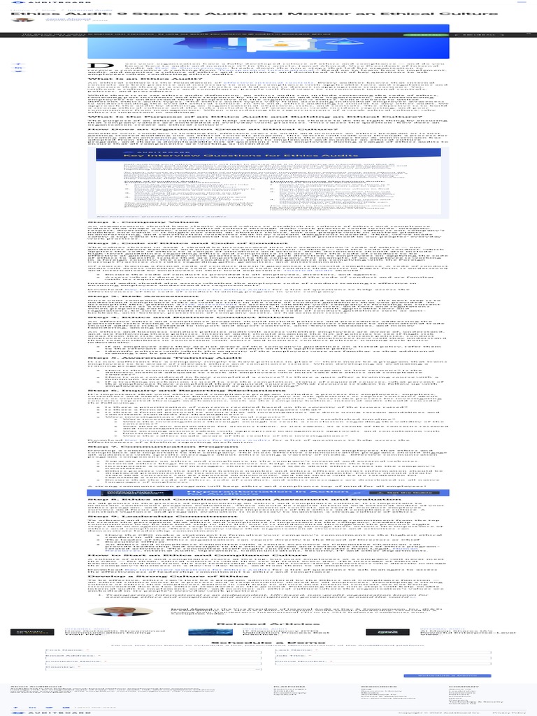 Ethics Audit - 9 Steps To Audit and Monitor An Ethical Culture ...