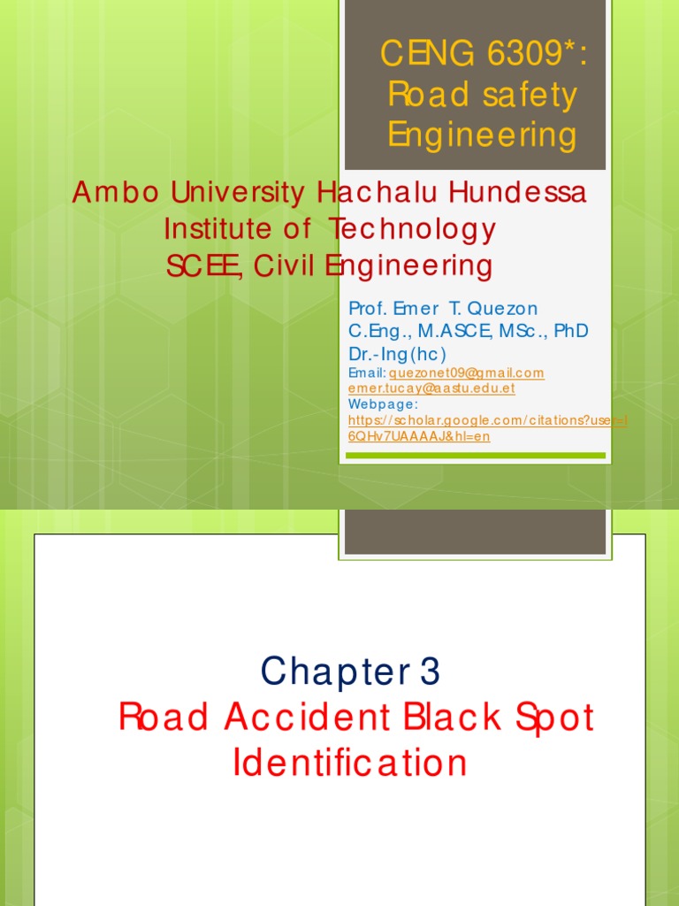 Road Accident Black Spot Identification | PDF | Intersection (Road ...