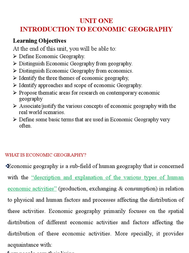 ECONOMIC GEOGRAPHY Chapter 1 and 2 | PDF | Agriculture | Pastoralism