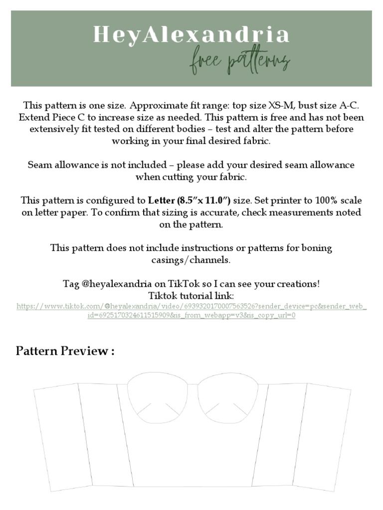 XS-M Top Pattern Free | PDF