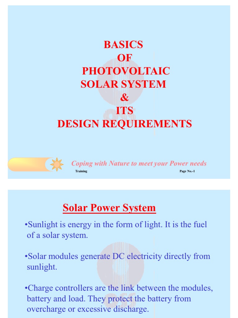 Solar System Design | PDF | Photovoltaic System | Solar Power