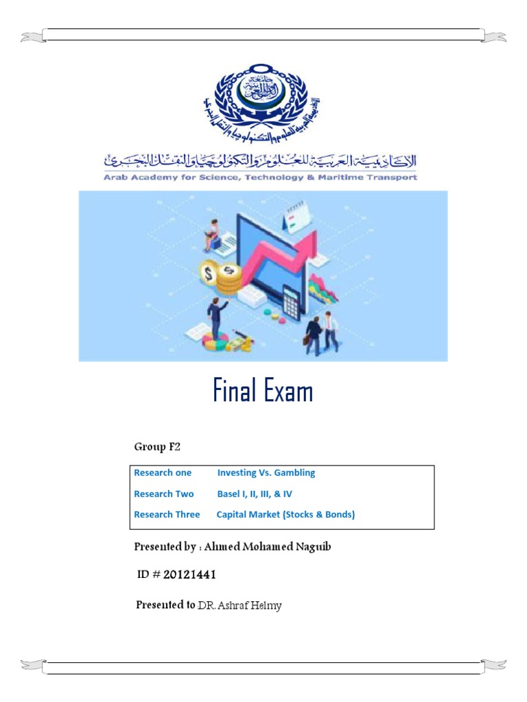 Final Exam: DR - Ashraf Helmy | PDF | Financial Markets | Capital Market