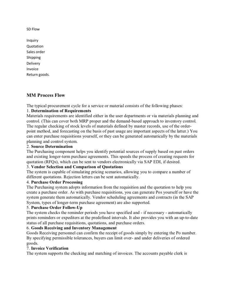 Sd Flow Pdf Invoice Delivery Commerce