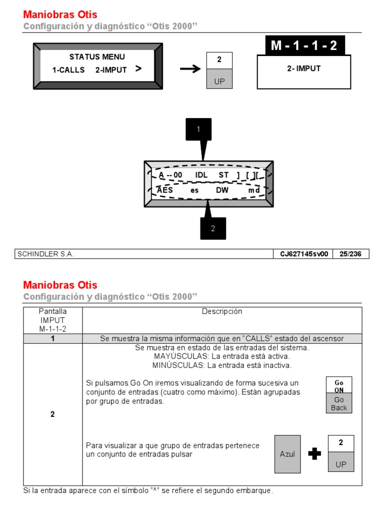 09-Maniobras Otis - Configuracion Y Diagnostico Otis 2000 | PDF | Diseño