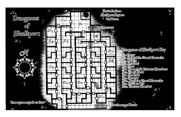 Skullport Dungeons Map DM | PDF