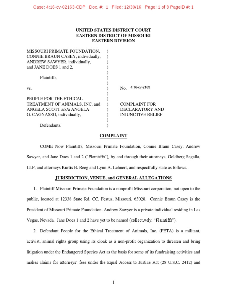 MPF Case File Original Complaint | PDF | Lawsuit | Defamation