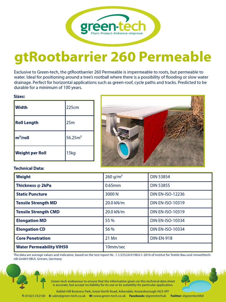Rootbarrier 260 Green Tech | PDF