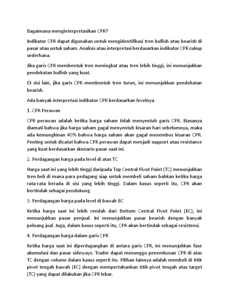 Bagaimana Menginterpretasikan CPR | PDF