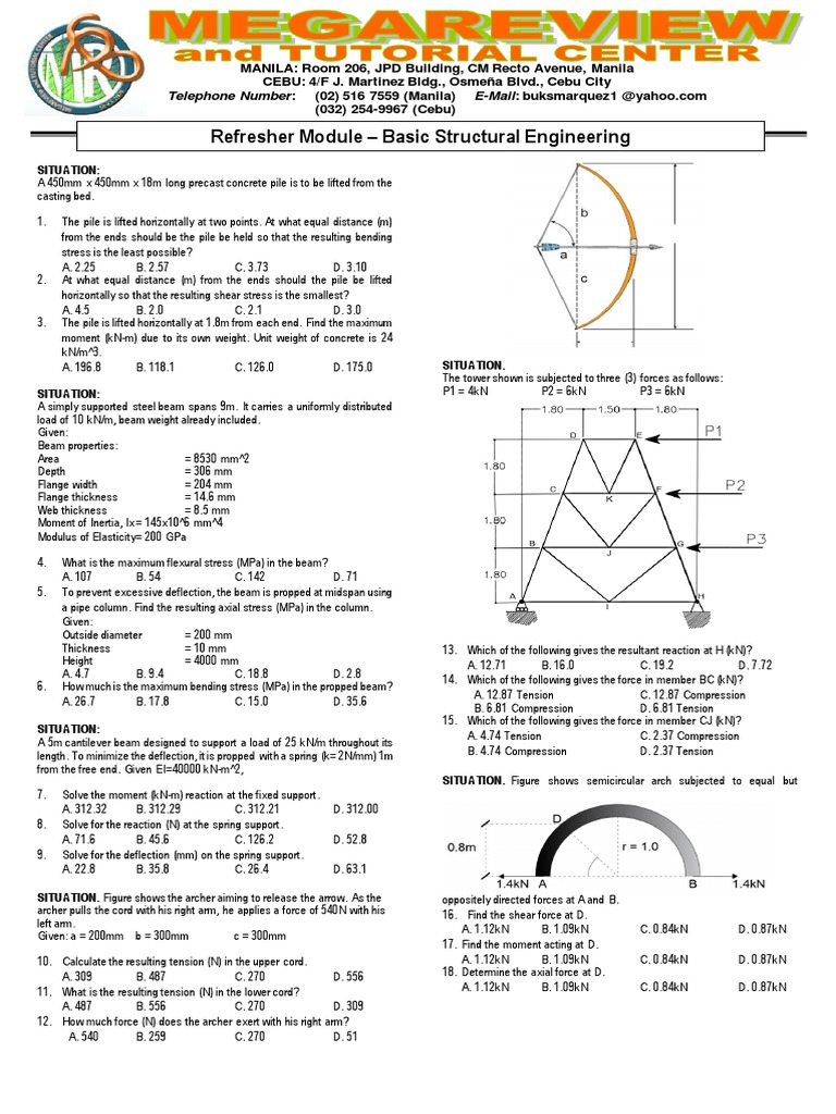 Refresher Module 20 - (S6) - Basic-Structural-Engineering | PDF | Beam ...