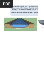Trapezoidal Open Channel Design Calculations | PDF | Equations ...