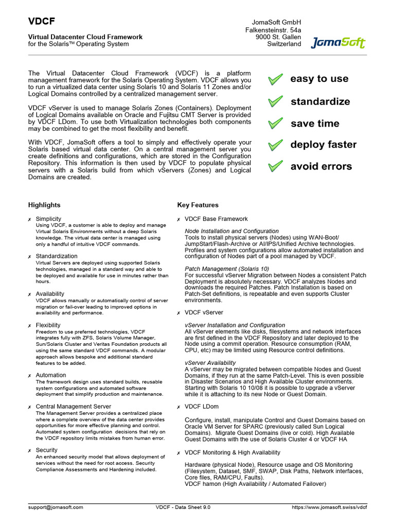 VDCF Datasheet | PDF | Information Age | Computer Networking