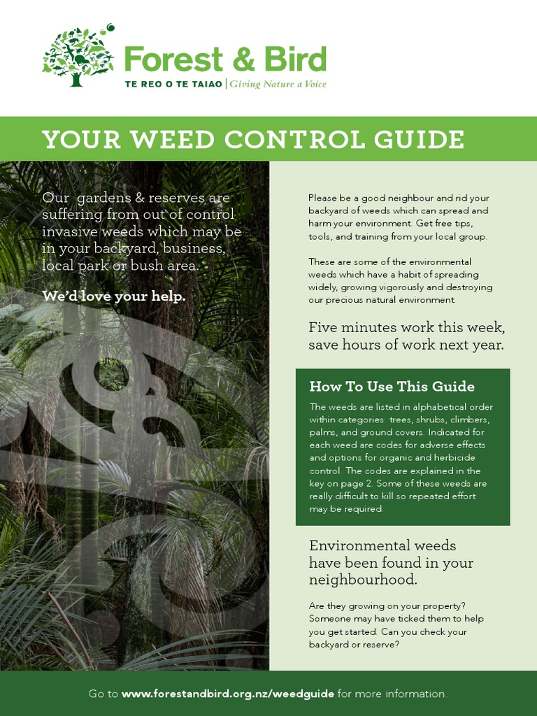 Forest and Bird Weed Control Guide | PDF | Herbicide | Weed