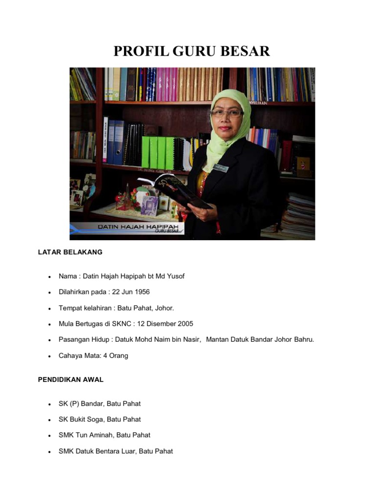 Profil Guru Besar | PDF