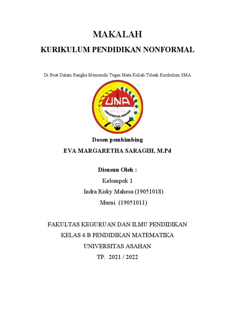 Pendidikan Non Formal | PDF