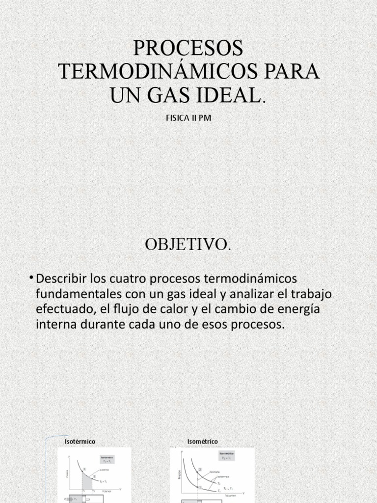 Procesos Termodinámicos para Un Gas Ideal | PDF