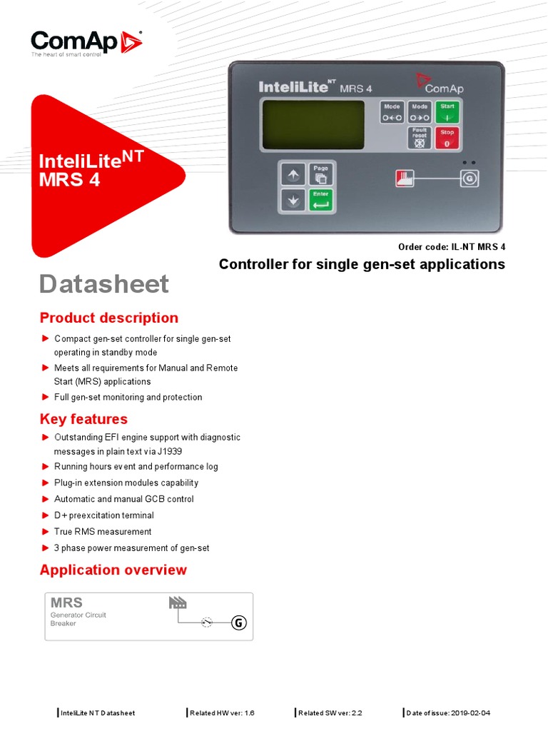 Datasheet: Intelilite Mrs 4 | PDF | Power Supply | General Packet Radio ...