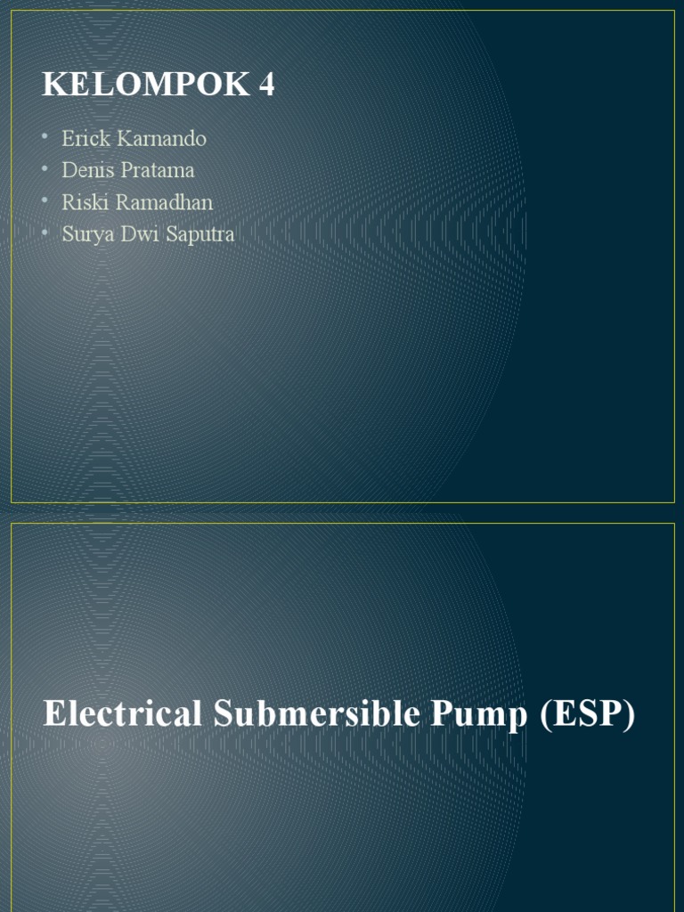 Pompa Submersible Listrik (ESP) dan Instalasinya | PDF