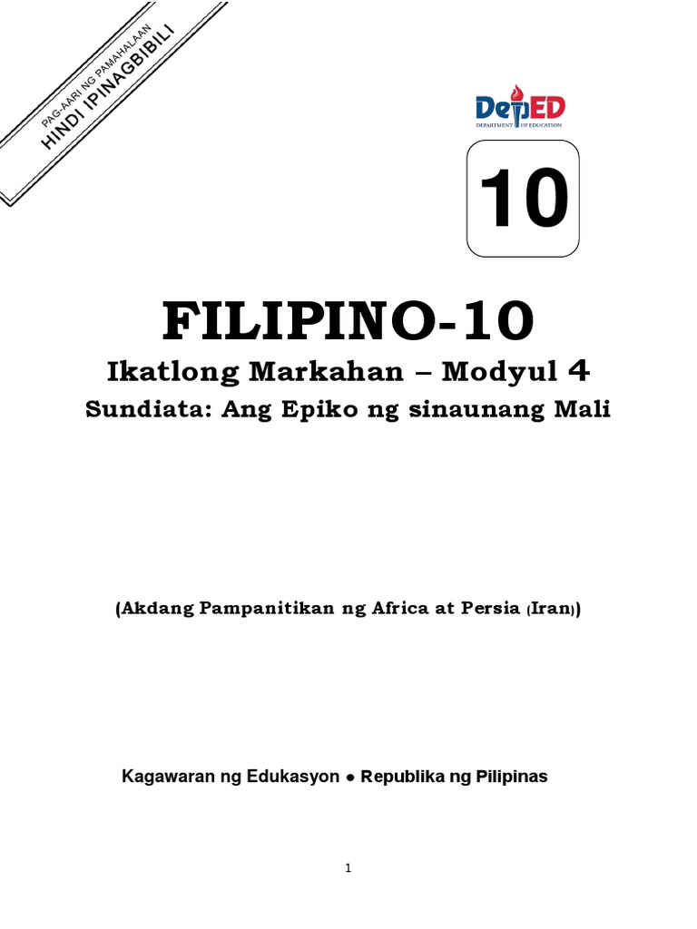 Filipino10 Q3 Modyul-4 | PDF