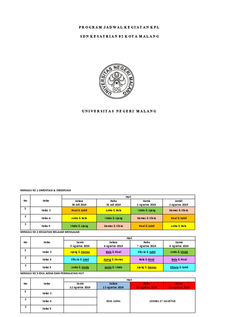 Jadwal KPL | PDF