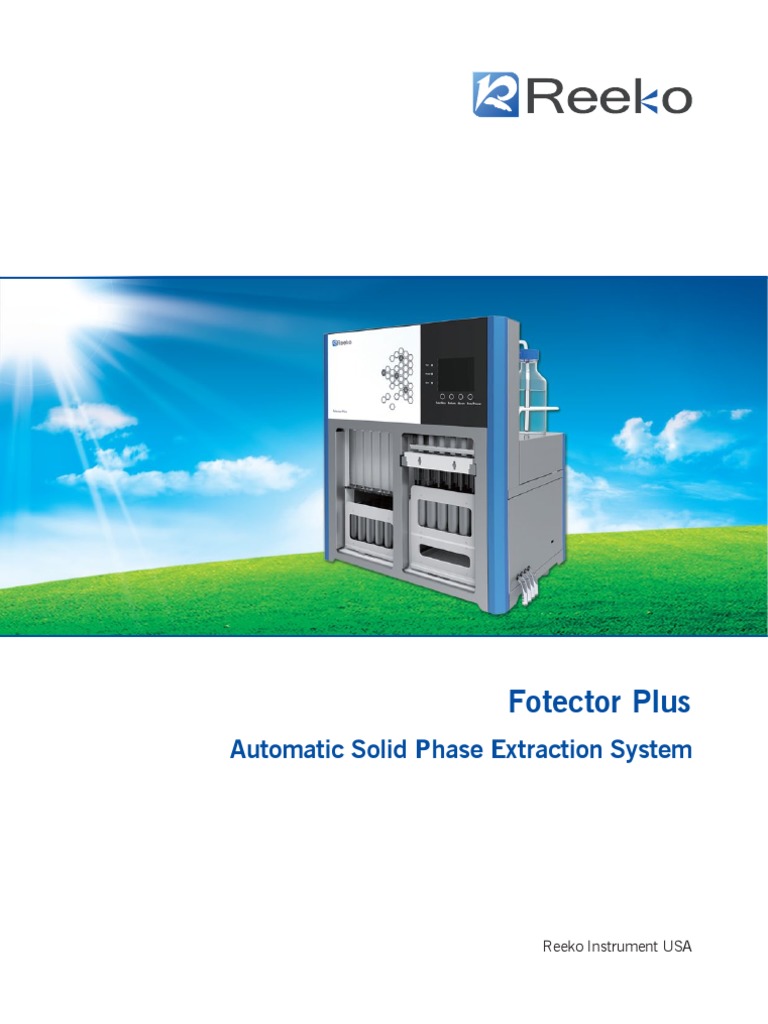 Fotector Plus: Automatic Solid Phase Extraction System | PDF | Scientific Techniques | Chemistry