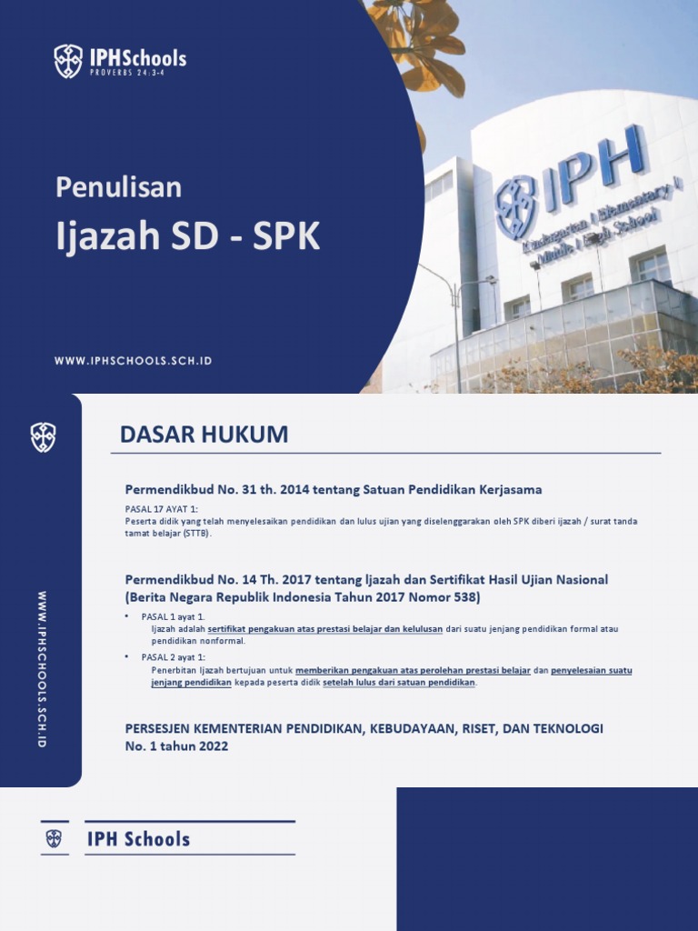 Iph School Penulisan Ijazah 2022 | PDF