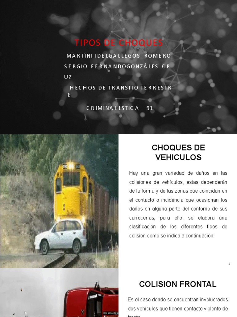 Tipos de Choques | PDF | Vehículos | Transporte