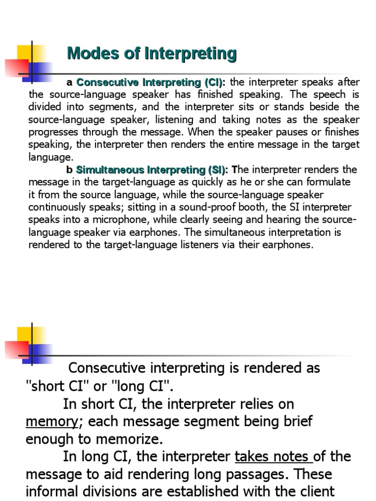 Interpreting Methods Explained | PDF | Language Interpretation ...